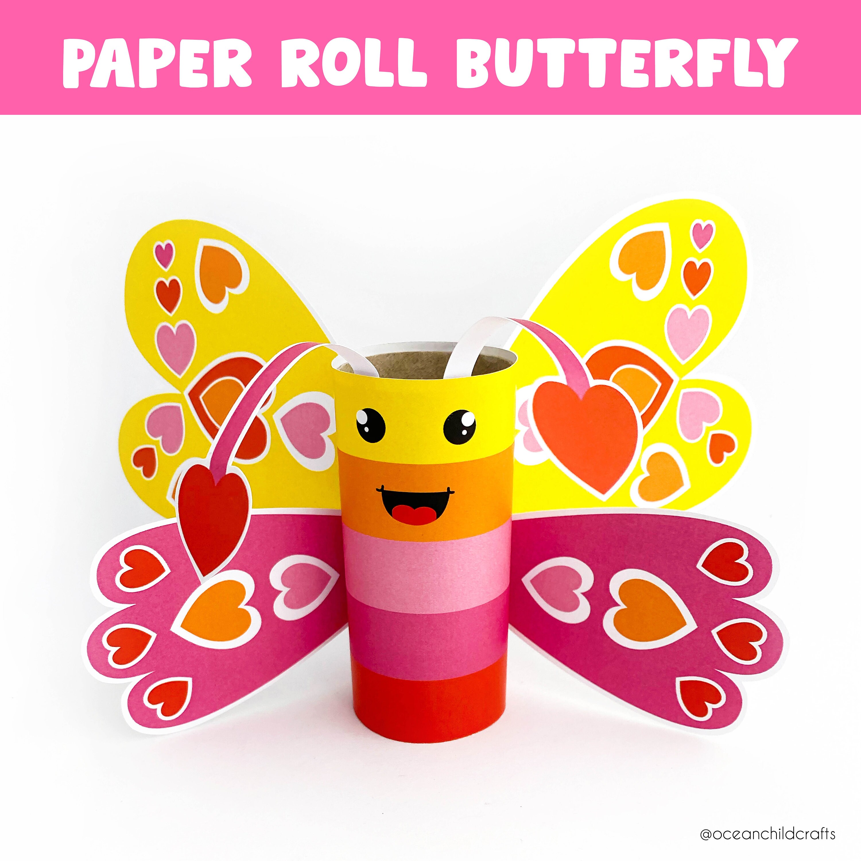 Butterfly Craft Printable Kids Spring Craft Kindergarten Classroom ...