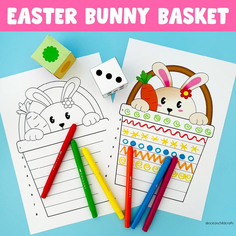 Easter Egg Roll a Pattern Activity: Spring Fine Motor Skills (printable ...
