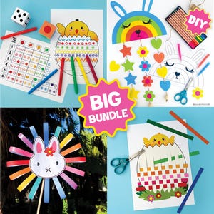 BIG Easter Printable Bundle Kids Crafts Easter Coloring Pages Spring ...