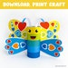 Spring Printable Butterfly Craft Preschool Activity Kids Coloring Page ...