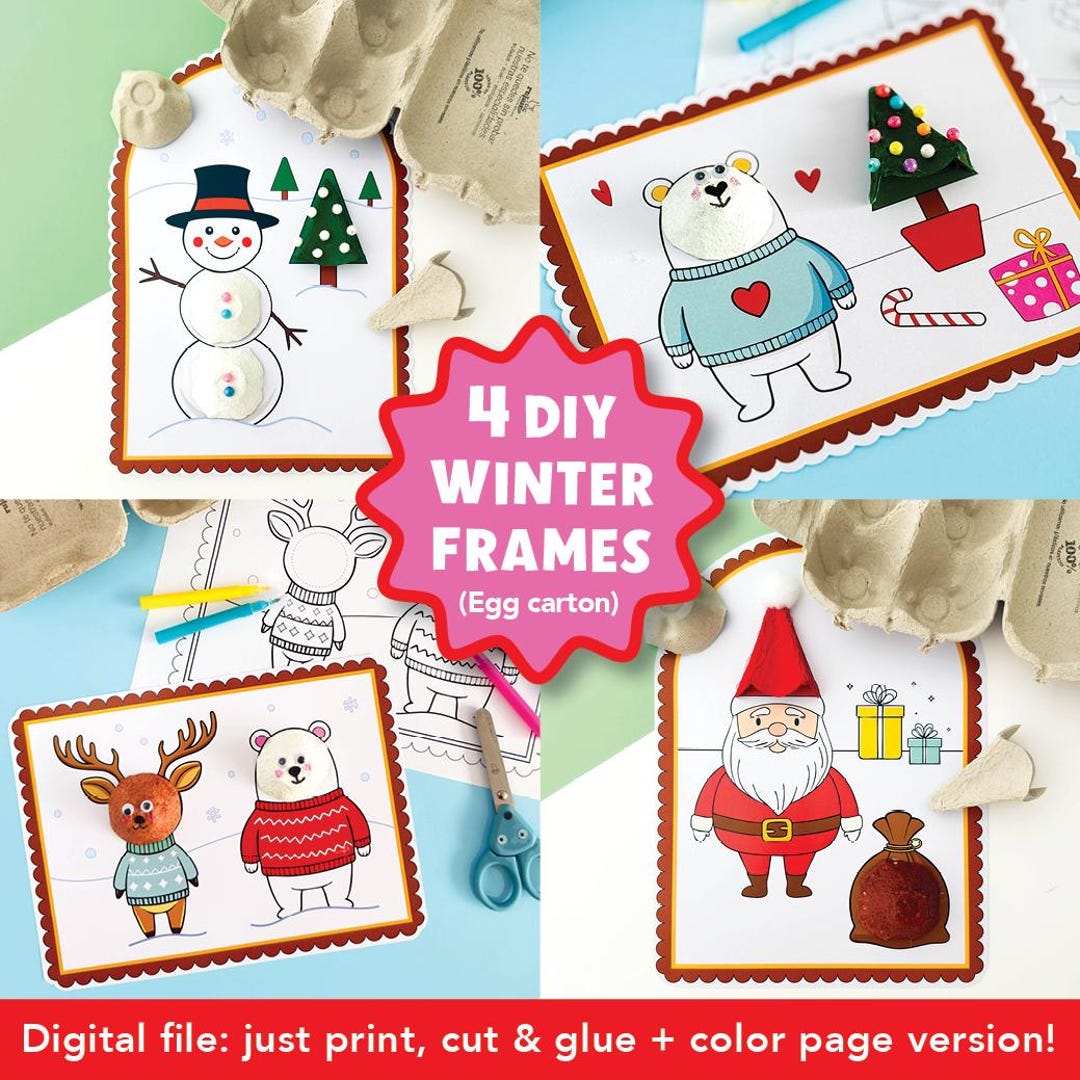 Christmas Craft Bundle Printable | 3D Winter Art Activities for Kids ...