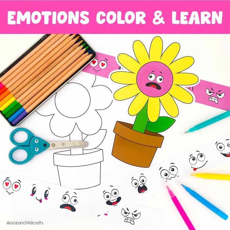 Emotion Flower Craft Printable | Feelings Activity for Kids | Fun ...