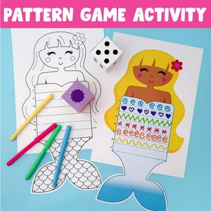 Mermaid Craft Printable Bundle | Ocean Theme Art & Coloring Activities ...