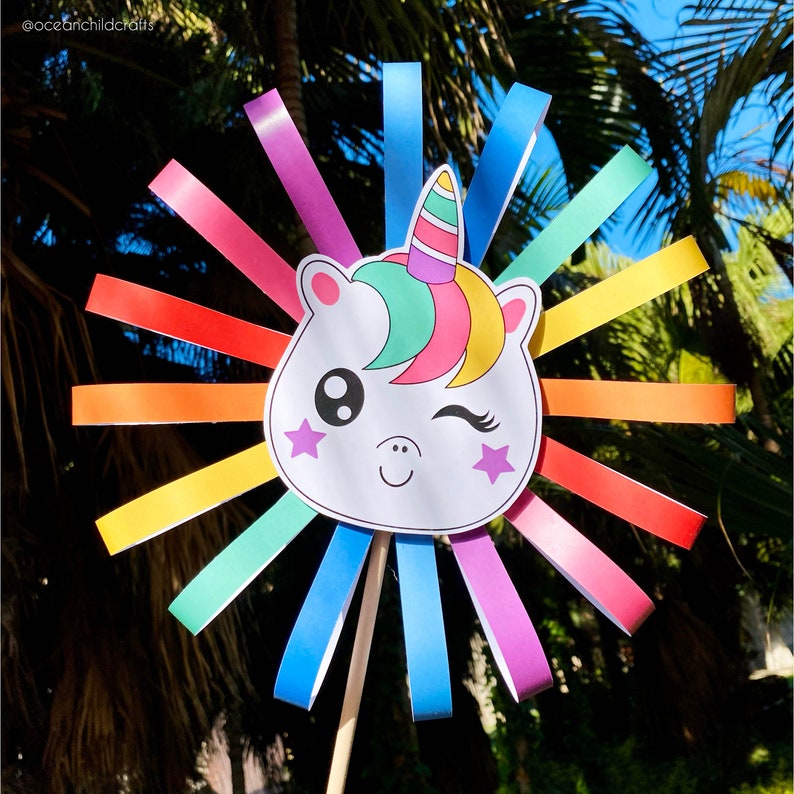 Printable Unicorn Craft Kids Rainbow Art Activity Unicorn Birthday ...