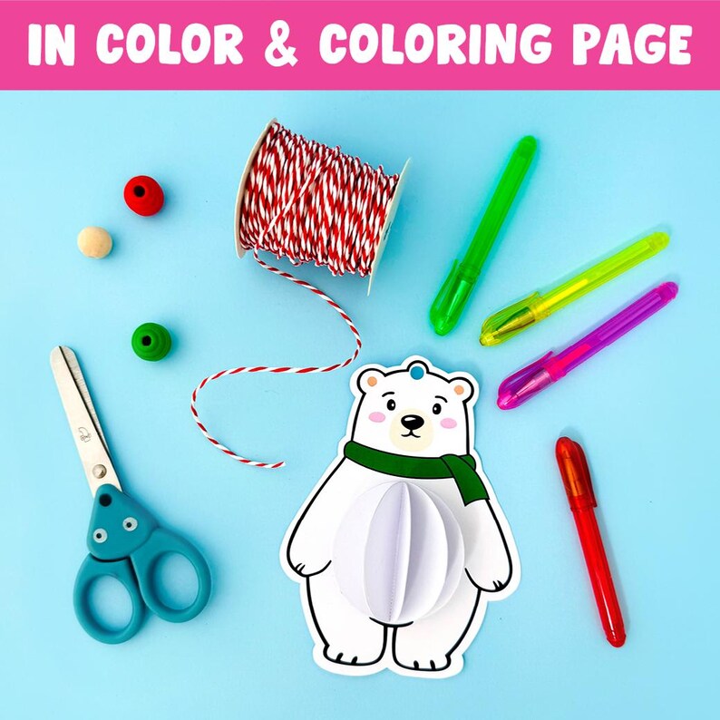 Simple Polar Bear Craft Winter | Arctic Animal Fine Motor Activity for ...