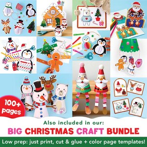 Printable Rudolph the Reindeer Craft for Kids, Preschool Color Cut and ...