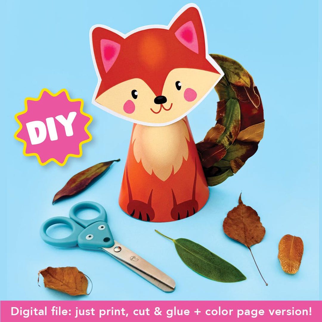 Printable Fox Craft for Kids | Fall Animal Craft Low Prep | Woodland ...