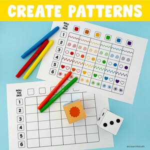 Roll an Easter Egg Printable Game Kids Activity Fun Pattern Learning ...