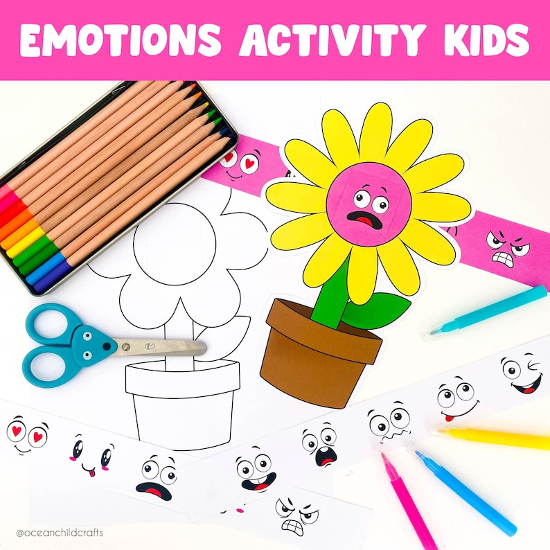 Emotions Activity Kids Feelings Activity Preschool Activity Emotions ...