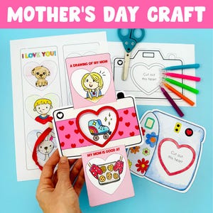 I Love You Camera Craft Printable | Valentine or Mother’s Day Card ...