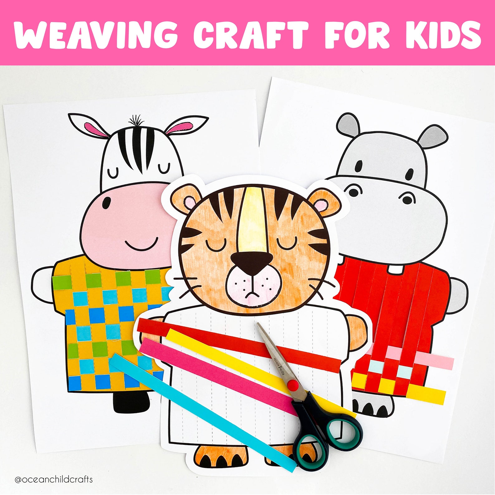 BIG Animal Craft Printable Bundle Kids Fine Motor Template Preschool ...