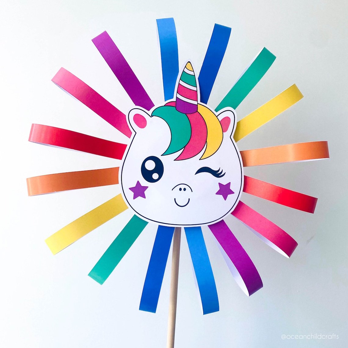 DIY Unicorn Craft Printable Rainbow Unicorn Art Activity Kids Template ...