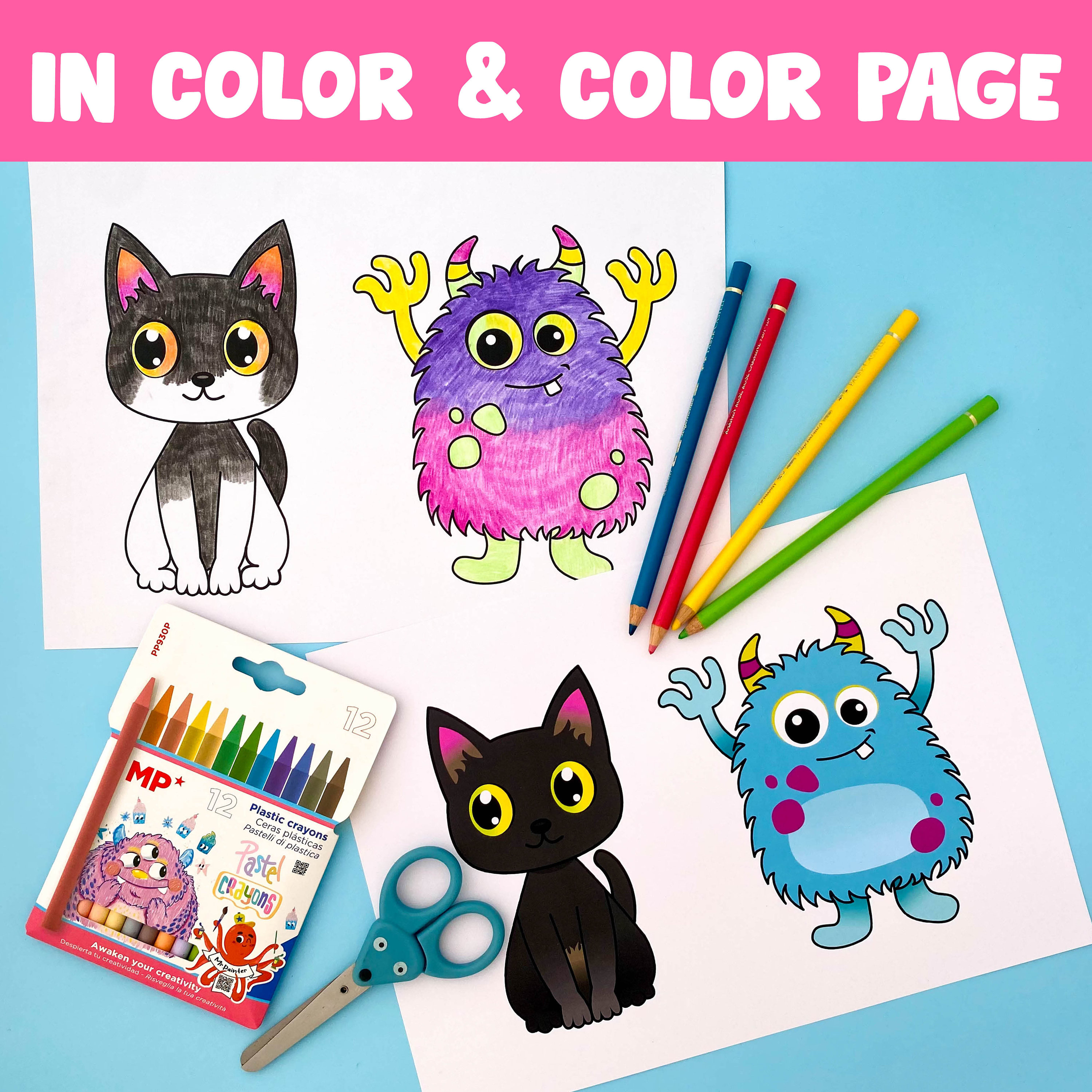 Printable Craft Halloween Activity, Pumpkin With Halloween Puppets ...