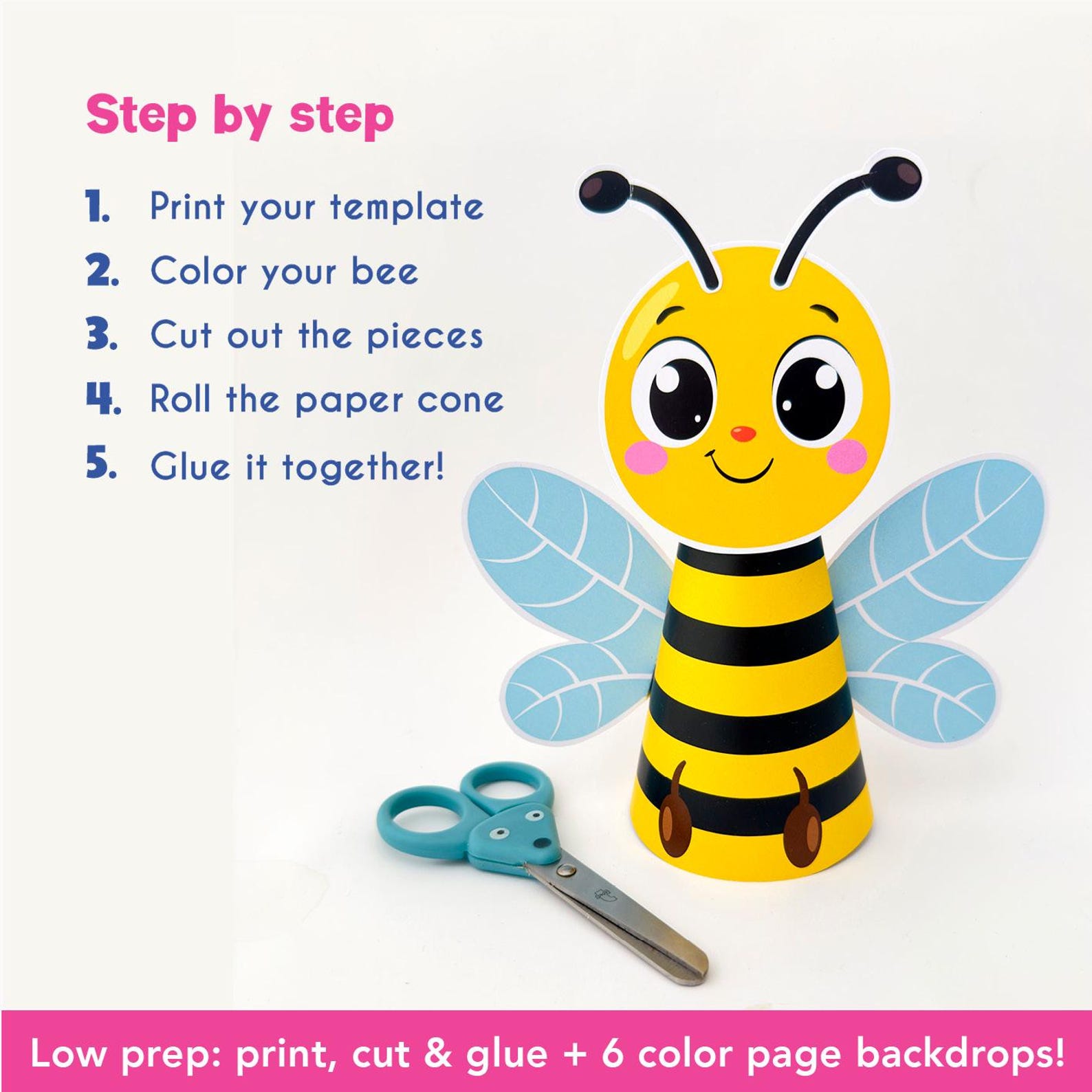 Paper Cone Insect Crafts for Kids | Bee, Butterfly & Ladybug Activities ...