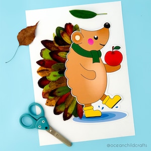 Hedgehog Fall Craft Printable | Fun Autumn Art Activity for Kids ...