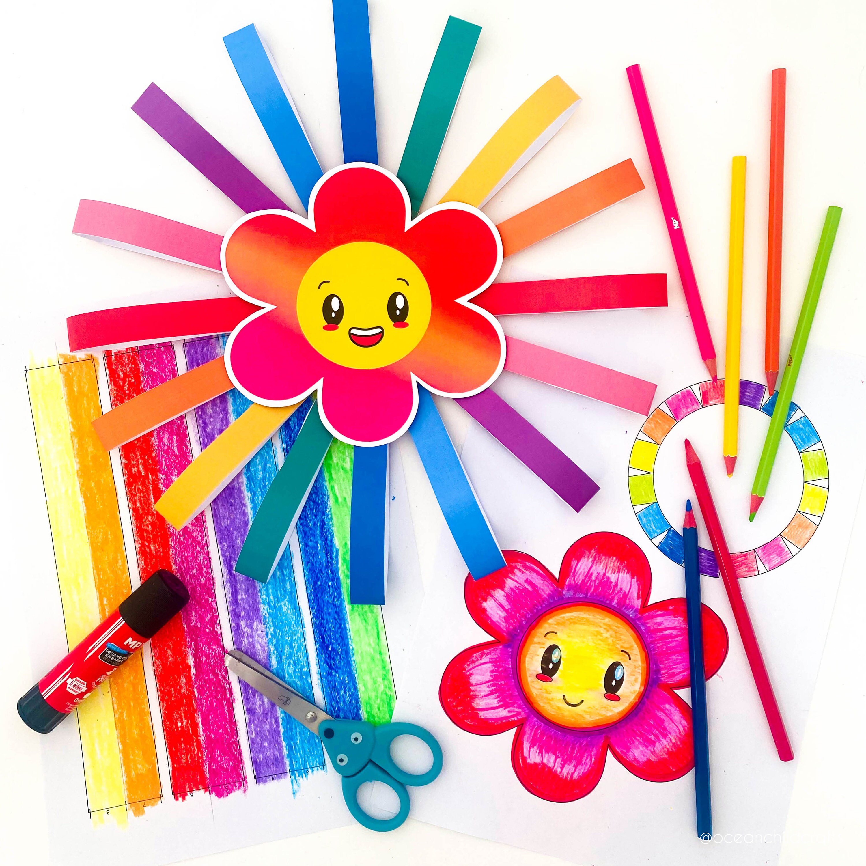 BIG Flower Craft Kids Summer Craft Template Spring Flower Daycare ...