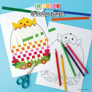Printable Easter Fine Motor Skill Paper Weaving Craft Spring Animal ...