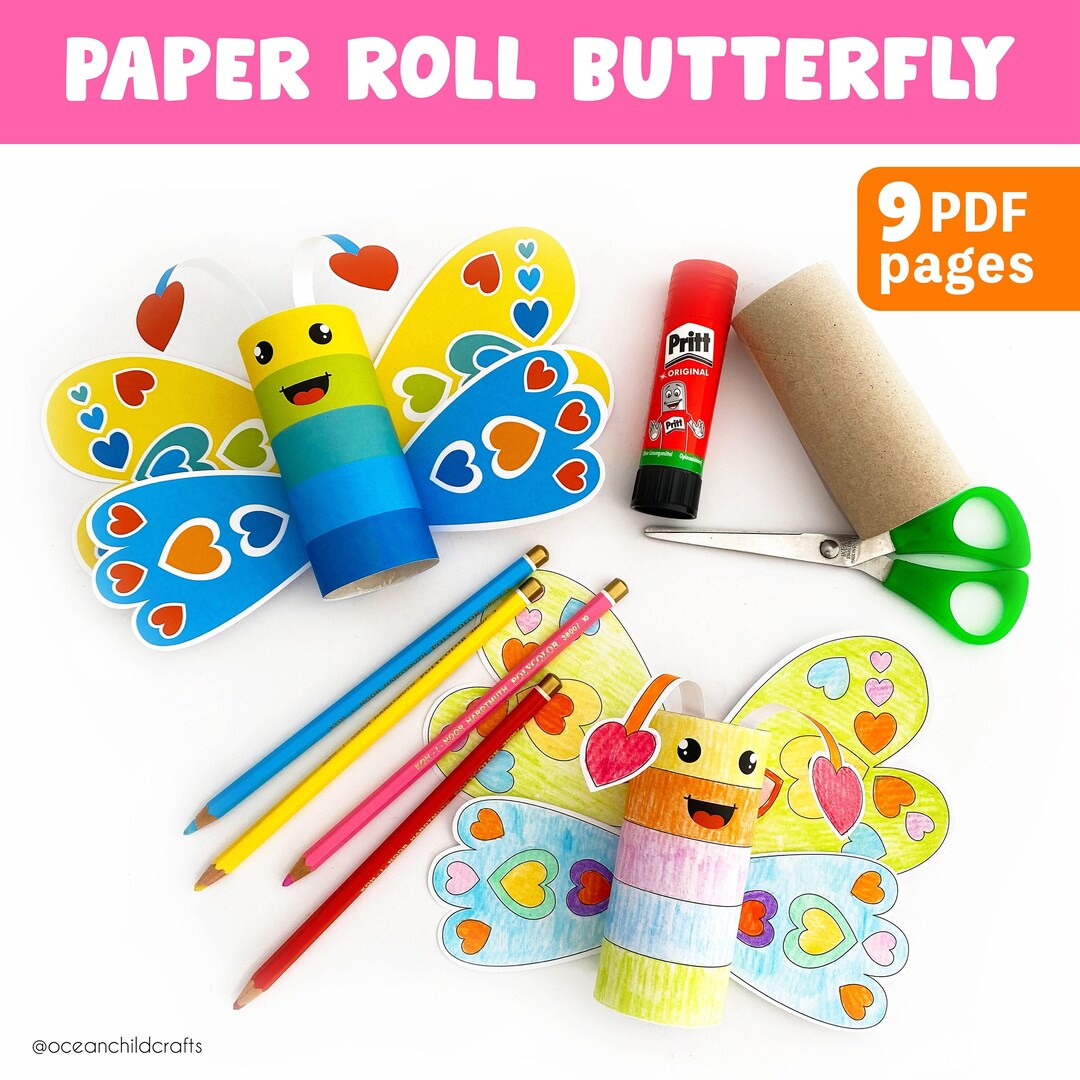 Butterfly Craft Printable Kids Spring Craft Kindergarten Classroom ...