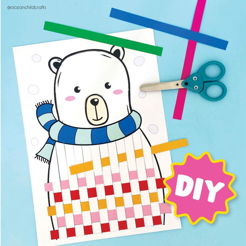 Craft Printable Christmas Sweater Winter Craft Kids Paper Weaving ...