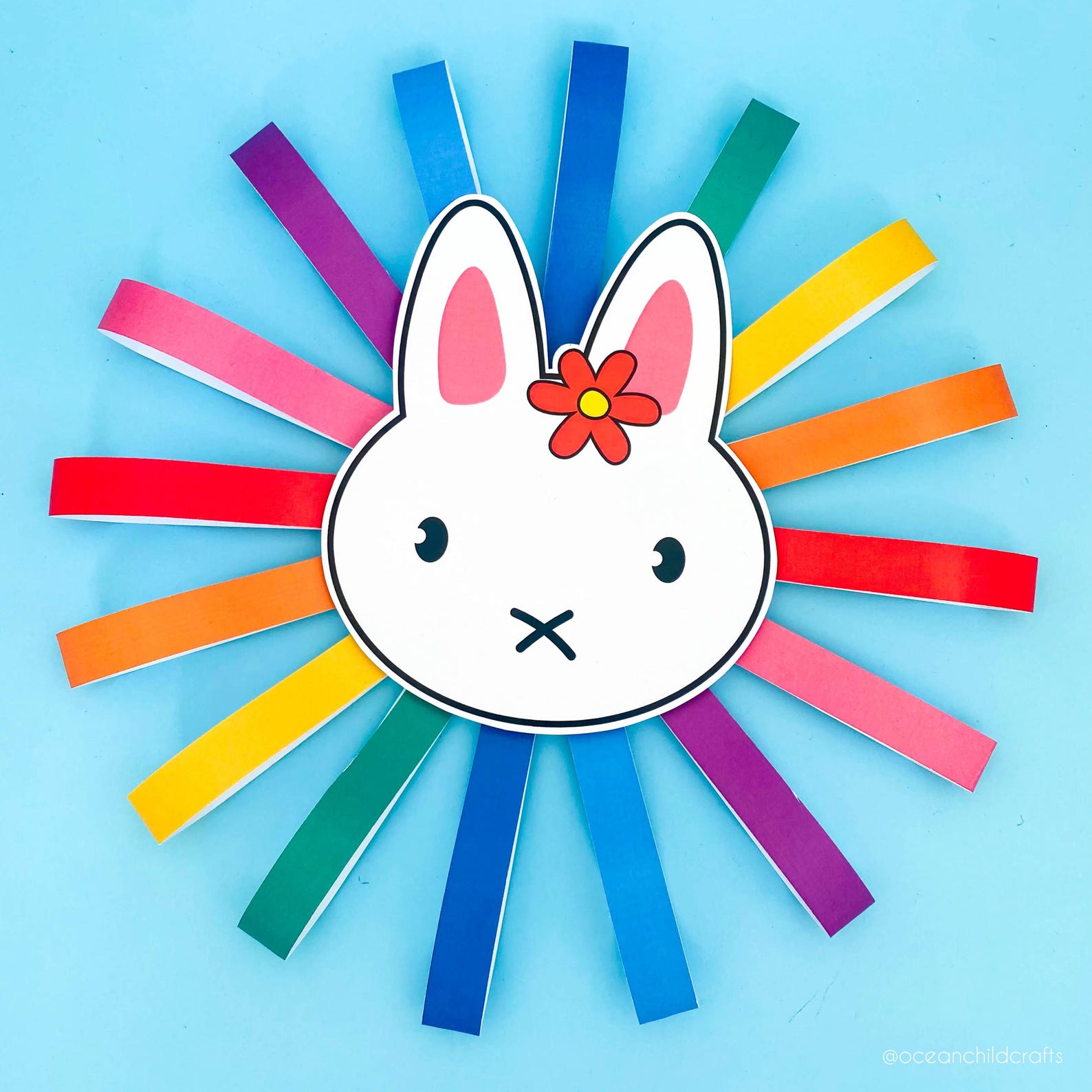 Animal Craft Printable Spring Art Activity Bunny Craft Kindergarten ...