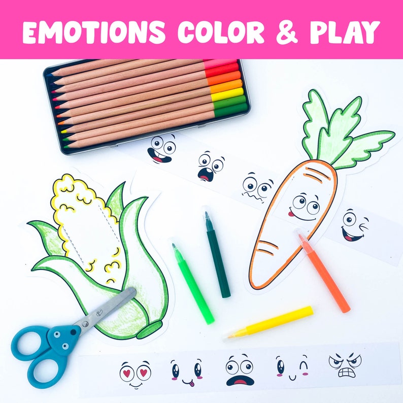 Emotions Learning Wheel Printable: Vegetable Feelings Activity (digital ...