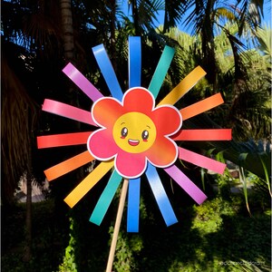 BIG Rainbow Flower Craft Printable, Back to School Activity, Colorful ...