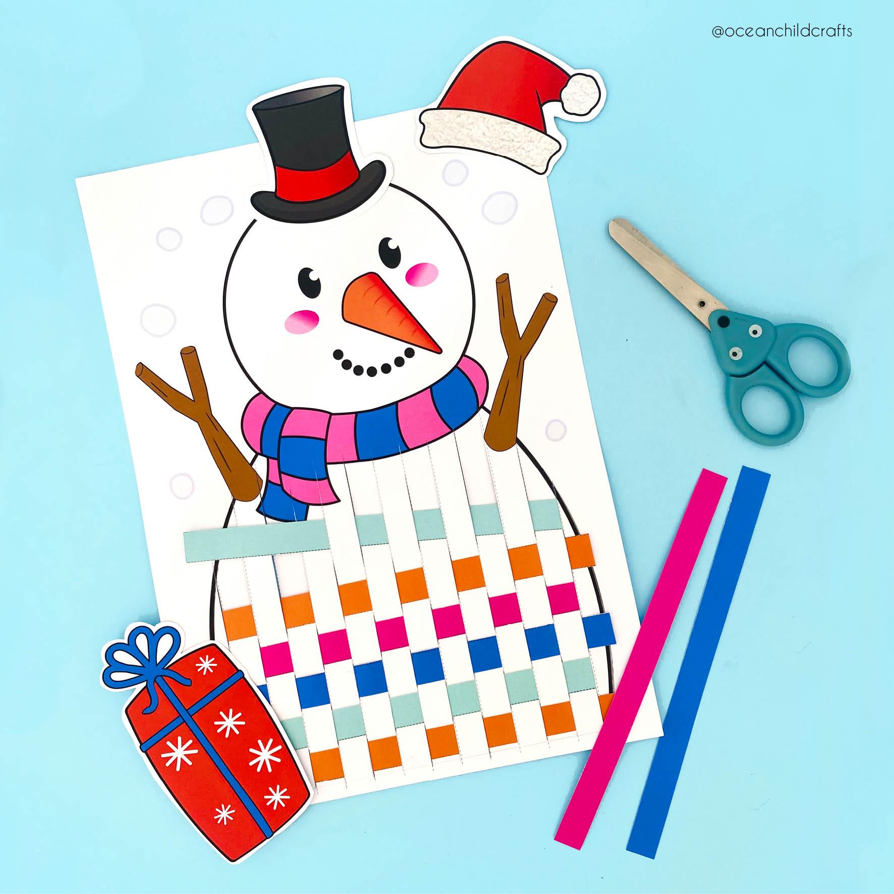 Snowman Printable Craft Template Kids Build a Snowman Preschool Craft ...