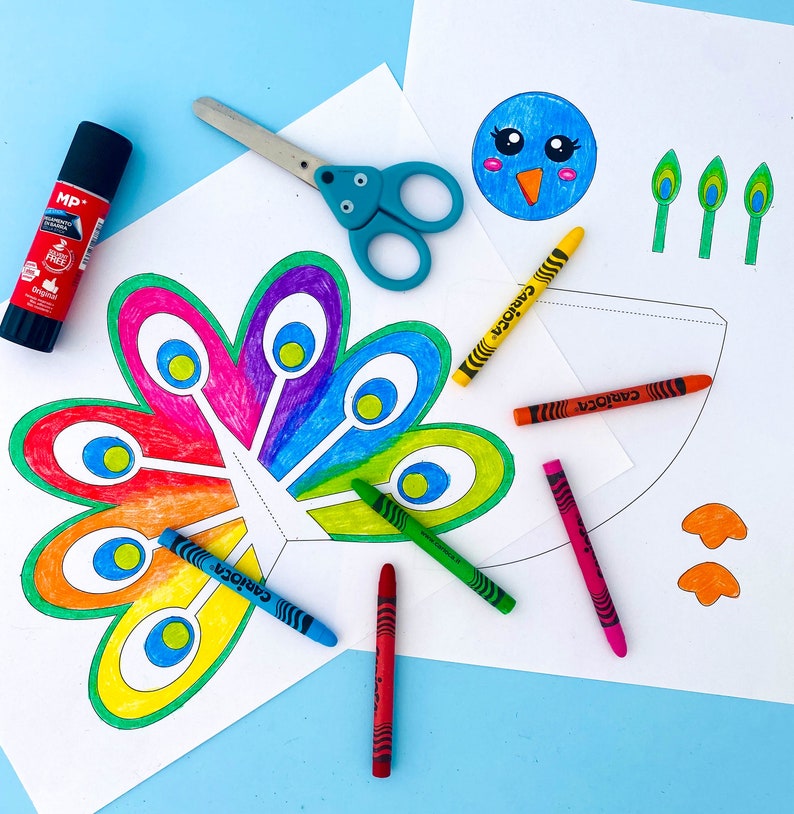 Peacock Printable Zoo Animal Craft Worksheet Peacock Learning Simple ...