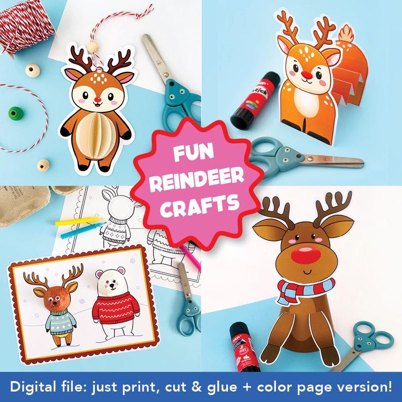 Arctic Animal Craft Printable Bundle | Winter Kids Crafts Penguin Polar ...