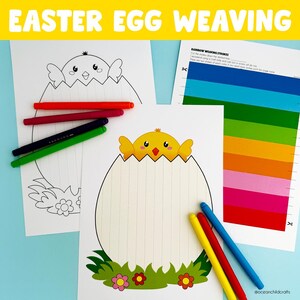 Printable Easter Fine Motor Skill Paper Weaving Craft Spring Animal ...