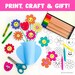 DIY Flower Craft Printable Mothers Day Floral Bouquet Mom Birthday ...