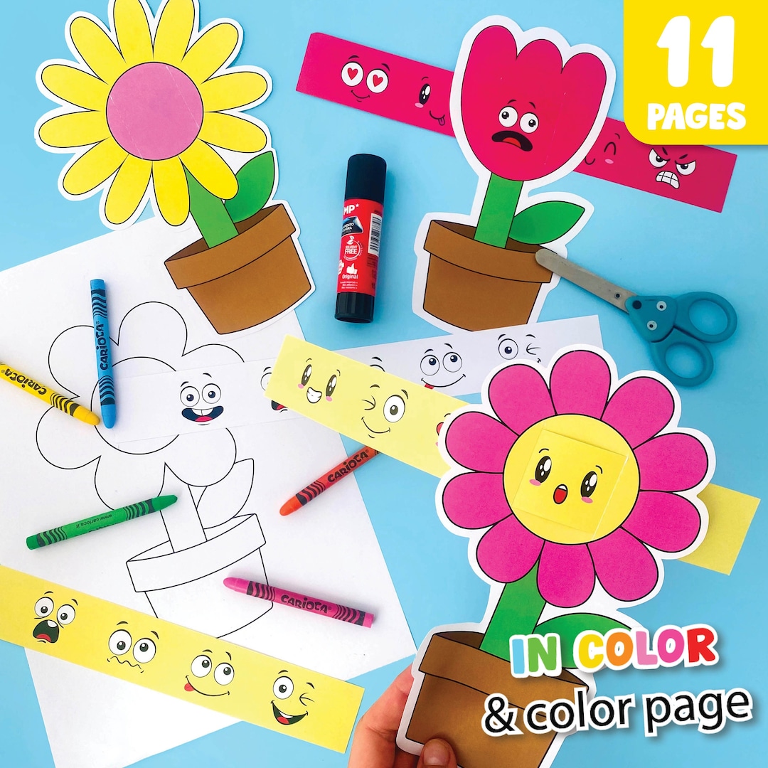 Emotion Flower Craft Printable | Feelings Activity for Kids | Fun ...