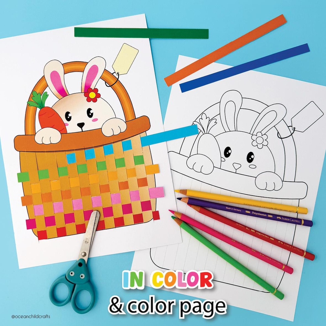 Paper Weaving Printable Decorate an Easter Basket Kids Activity Fun ...