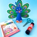 DIY Peacock Craft Printable Kids Art Activity Peacock Template ...
