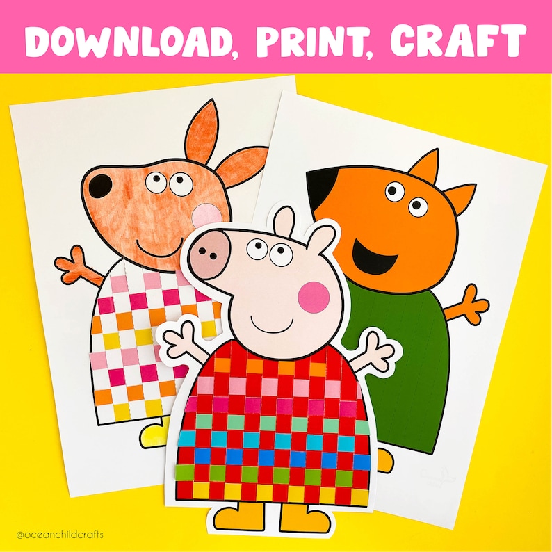 BIG Craft Package Animal Weaving Printable Kids Preschool Craft ...