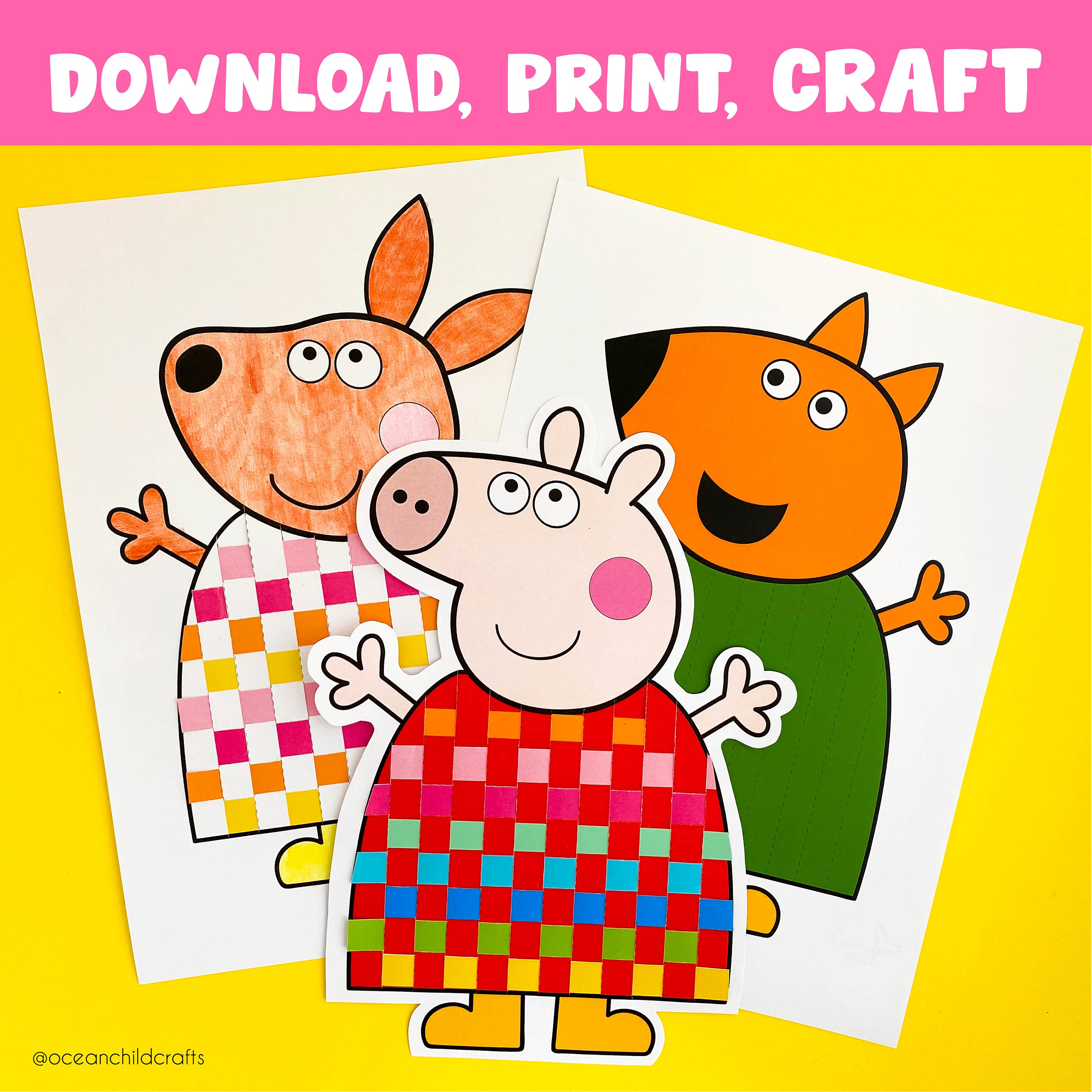 BIG Animal Craft Printable Bundle Kids Fine Motor Template Preschool ...