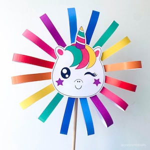 Printable Unicorn Craft Kids Rainbow Art Activity Unicorn Birthday ...