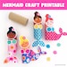 Big Bundle Mermaid Craft Activity Summer Camp Coloring Page Little ...