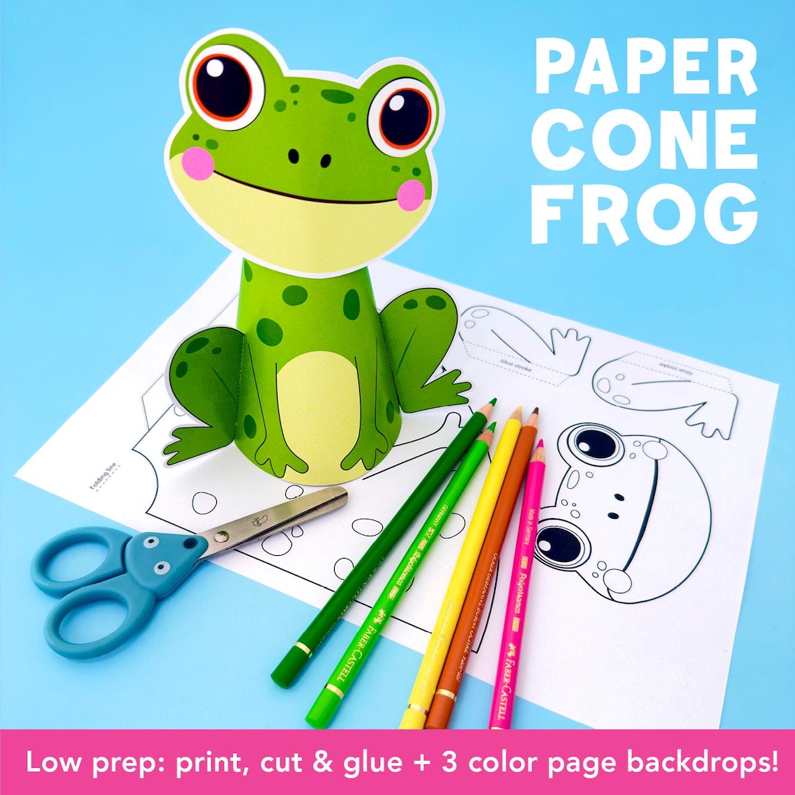 Frog Printable Craft for Kids | Spring Animal Craft | Frog Puppet ...