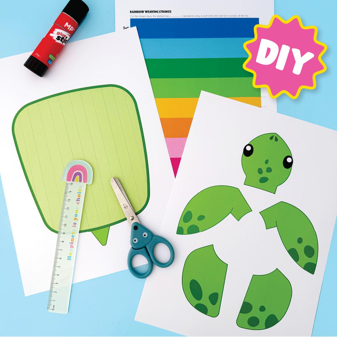 Sea Turtle Craft Printable Summer Activity Kids Ocean Day Template Fine ...