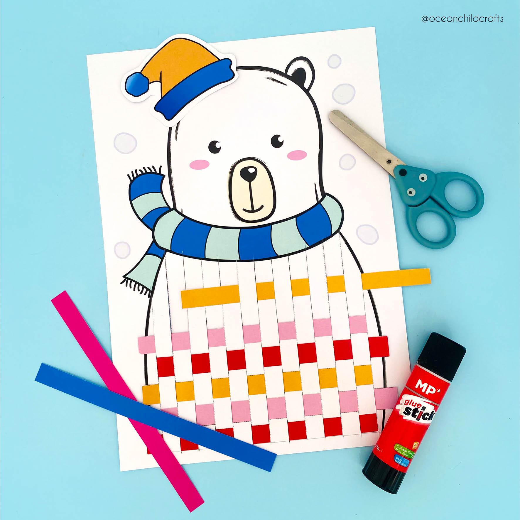 Craft Printable Christmas Sweater Winter Craft Kids Paper Weaving ...