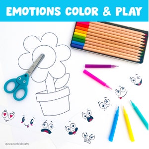 Emotion Flower Craft Printable | Feelings Activity for Kids | Fun ...