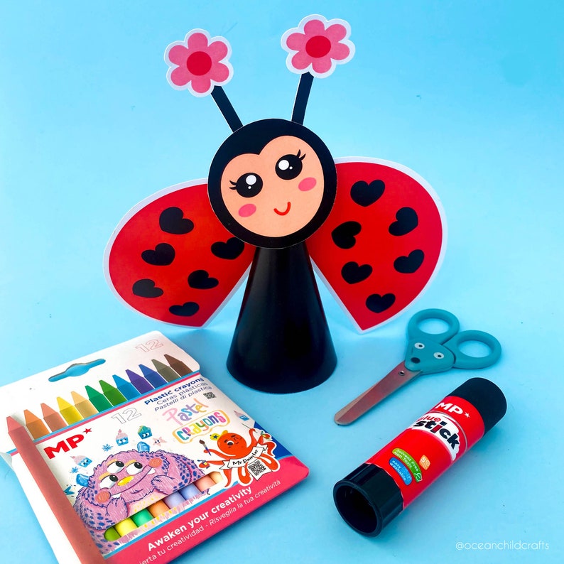 Printable Ladybug Kids Art Activity Bug Craft Kit Preschool DIY ...