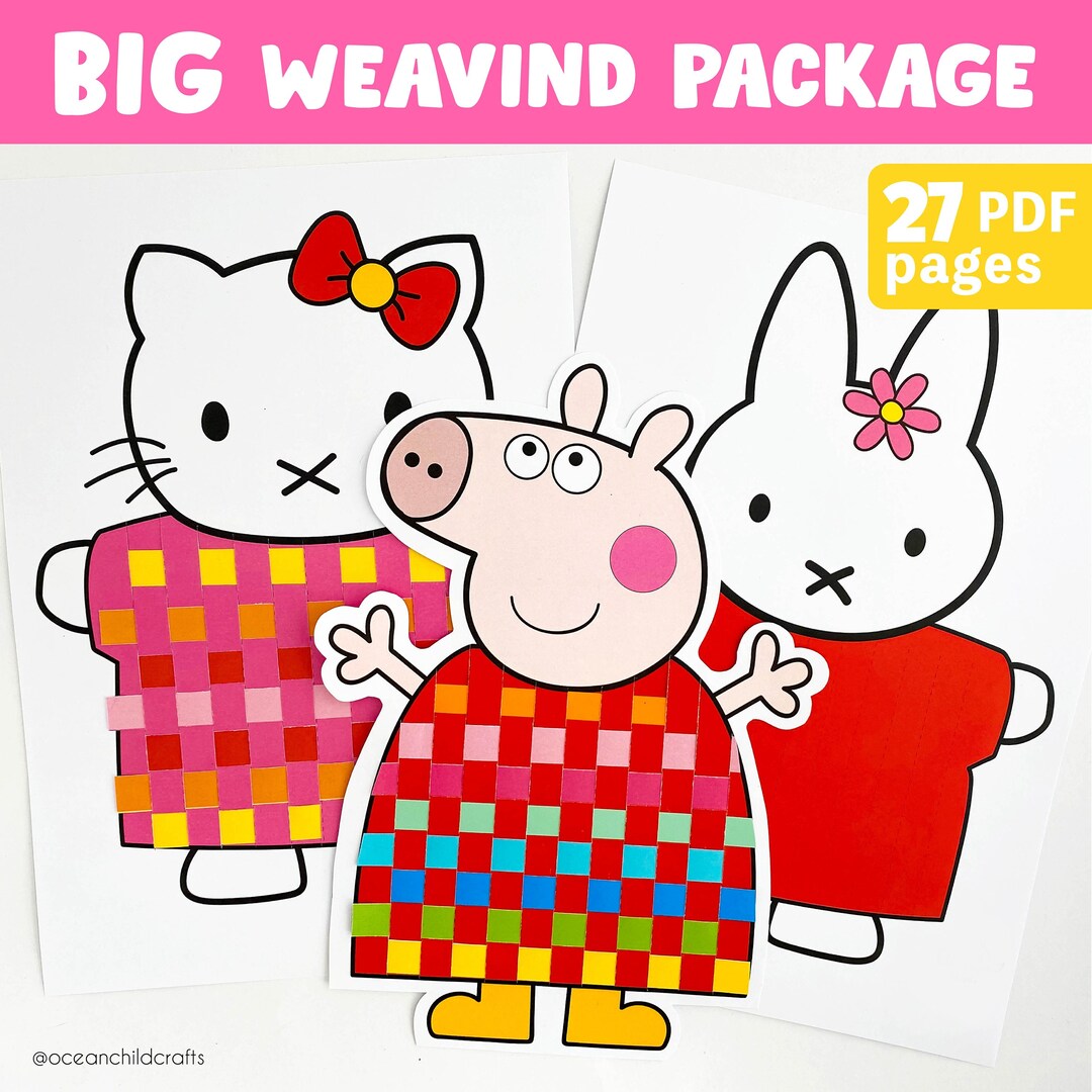 BIG Craft Package Animal Weaving Printable Kids Preschool Craft ...