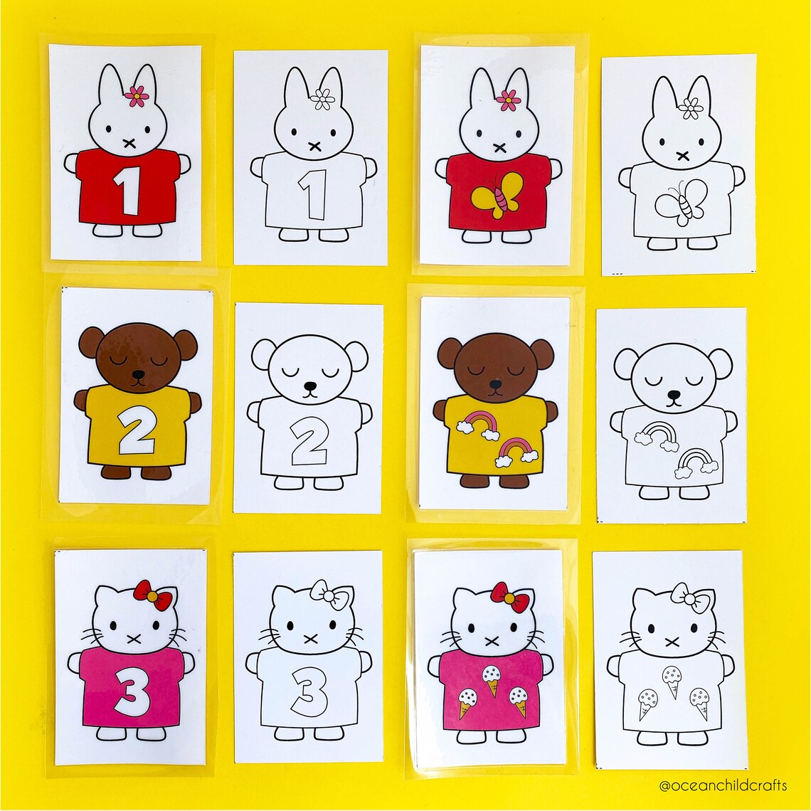 Animal Number Flashcards Printable Kids Counting Flash Cards Preschool ...