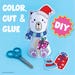 DIY Polar Bear Craft Printable Kids, Christmas Bear Puppet Preschool ...