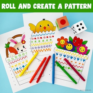 Easter Egg Roll a Pattern Activity: Spring Fine Motor Skills (printable ...