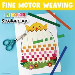 Printable Easter Fine Motor Skill Paper Weaving Craft Spring Animal ...