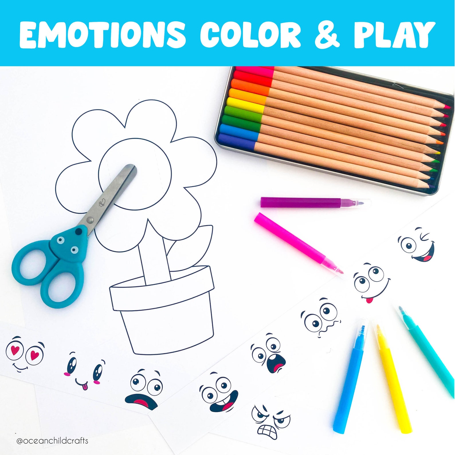 Emotions Activity Kids Feelings Activity Preschool Activity Emotions ...