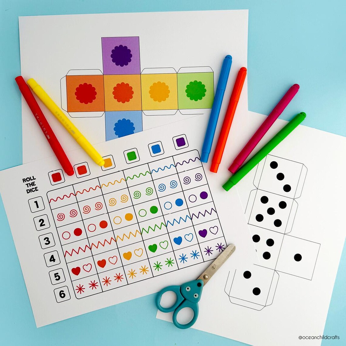 Easter Egg Roll a Pattern Activity: Spring Fine Motor Skills (printable ...